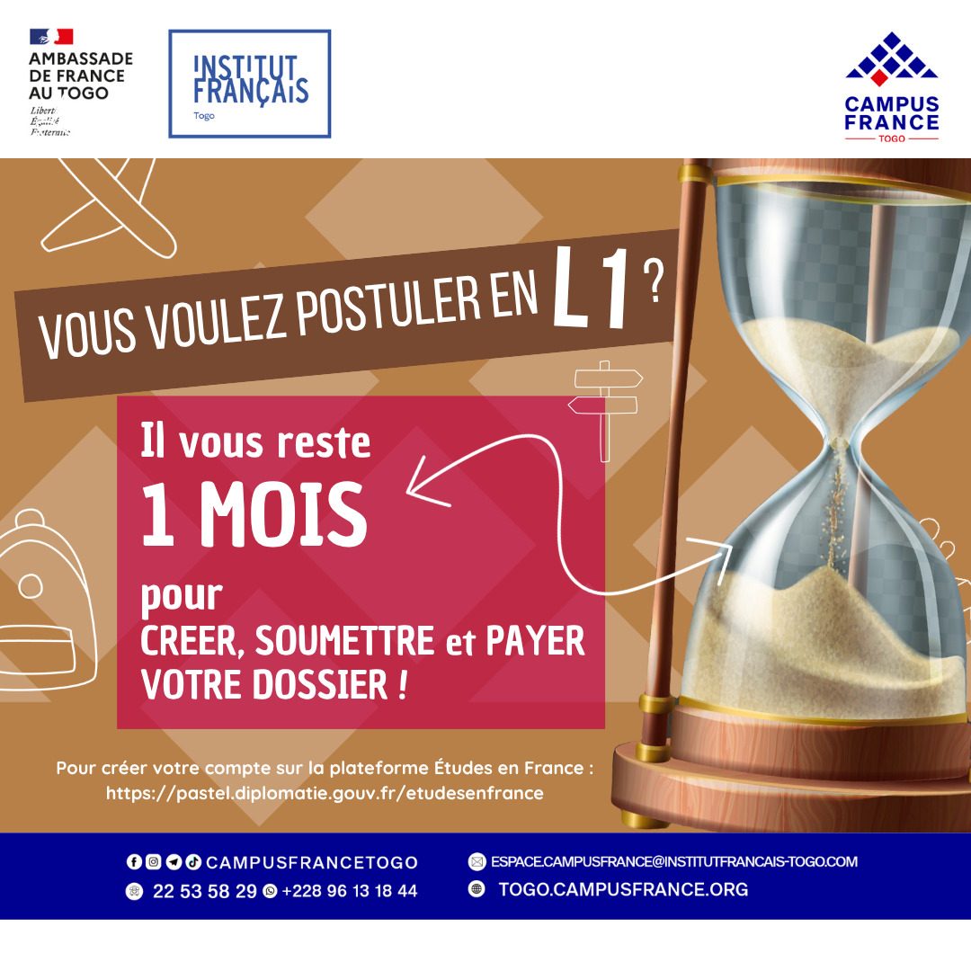 Postulez dès maintenant en L1 avec Campus France Togo ! - Journal Éducatif